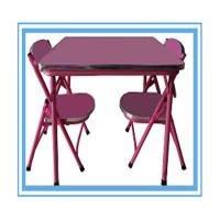 China Customizable Metal Material Folding Kids Desk and Chair Sets for Kids' Study for sale