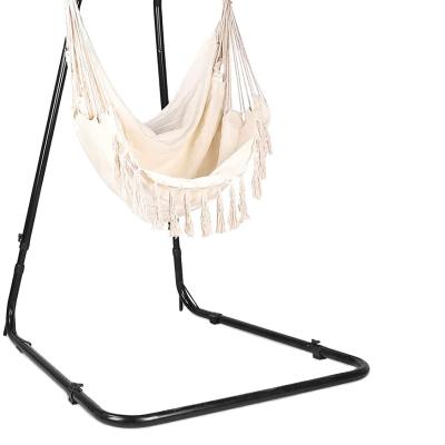 China Qingdao Port Adjustable Modern Curved Hammock Chair Swing Stand for Indoor and Outdoor for sale