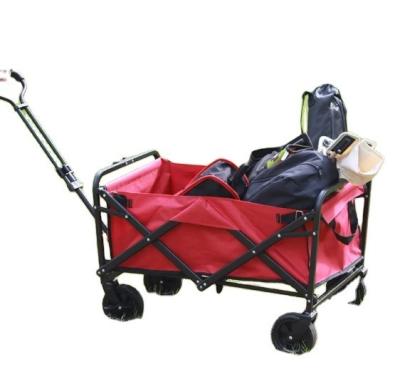 China OEM Customizable Tool Usage Heavy Duty Steel Trolley Garden Cart with Four-Wheel for sale