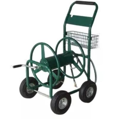 China Practical Heavy Duty Steel Garden Hose Reel Cart for Portable Watering and Storage for sale
