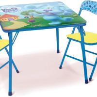 China Customizable Kids Table and Two Chairs Set with Printing Design for sale