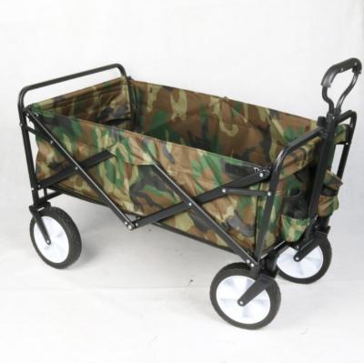 China Logo Customized Logos Heavy Duty Steel Trolley Hand Folding Garden Cart for Shopping for sale
