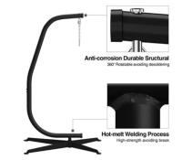 China Outdoor Activity 360 Degree Rotation Hammock Chair C-Stand for General Outdoor Furniture for sale