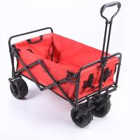 China Collapsible Iron Wagon Carts for Easy Outdoor Transport Dimension L x W x H 86*46*85 for sale