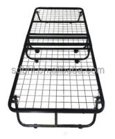 China Black Washable Pads Trapeze Infant Rollaway Bed Frame with Foldable Design for sale