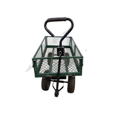 China Outdoor Steel Mesh Garden Folding Trolley Tool Cart Utility Wagon 17LBS Load Capacity for sale