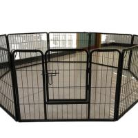 China Portable Metal Folding Dog Kennels and Run Fence Panels Perfect for Outdoor Furniture for sale