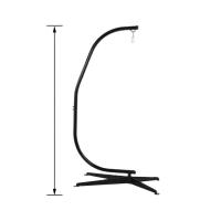 China Customized Color Solid Steel Hammock Chair C Stand Modern Design for Heavy Duty Swing for sale