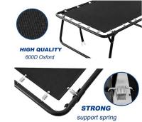China Modern Hotel Essential Foldable Metal Platform Bed Frame Tool-Free Assembly for sale