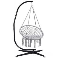 China Solid Steel Heavy Duty Swing Customized Color Hammock Chair C Stand Weight Capacity 260KGS for sale