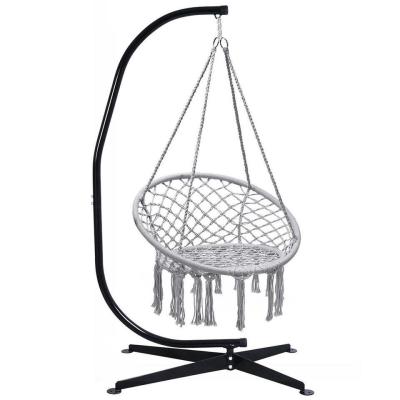 China Solid Steel Heavy Duty Swing Customized Color Hammock Chair C Stand Weight Capacity 260KGS for sale