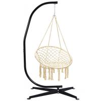 China Solid Steel Heavy Duty Swing Customized Color Hammock Chair C Stand Weight Capacity 260KGS for sale