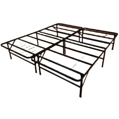 China Mail packing N Queen Size Metal Platform Double Folding Iron Bed Frame with Storage for sale