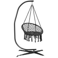 China Solid Steel Heavy Duty Swing Customized Color Hammock Chair C Stand Weight Capacity 260KGS for sale