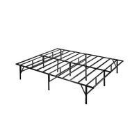 China Mail packing N Queen Size Metal Platform Double Folding Iron Bed Frame with Storage for sale