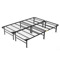 China King House Bedroom Metal Platform Bed Frame with Smart Base in Coastal Design Style for sale
