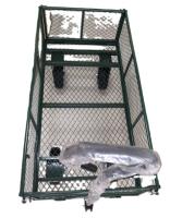 China Mesh Structure Portable Heavy Duty Steel Garden Trolley Cart With 4 Wheels For Garden for sale