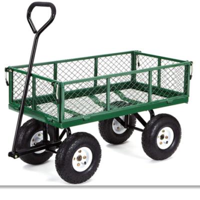 China 86*46*85cm Dimension Steel Mesh Garden Folding Utility Wagon for Convenient Transport for sale