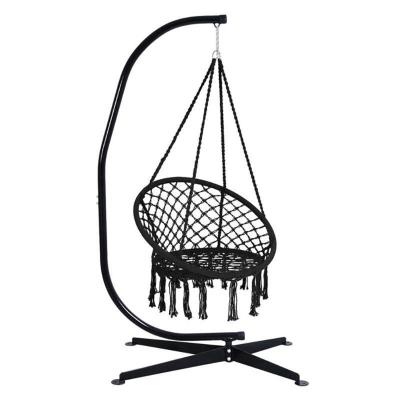 China Space Saving Solid Steel Hammock Chair C Stand for Outdoor Activity 21.5kg Heavy Duty for sale