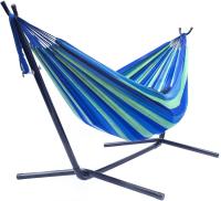 China Modern Design Style Double Hammock With Steel Stand Holds Up To 300LBS Weight Limit for sale