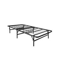China Metal Bed Frame for Modern Bedroom Furniture Simple Design Slatted Base and Foldable for sale