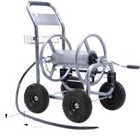 China Qingdao Port Loading Iron Garden Yard Water Planting Hose Rolling Cart for Watering for sale
