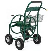 China Qingdao Port Loading Iron Garden Yard Water Planting Hose Rolling Cart for Watering for sale