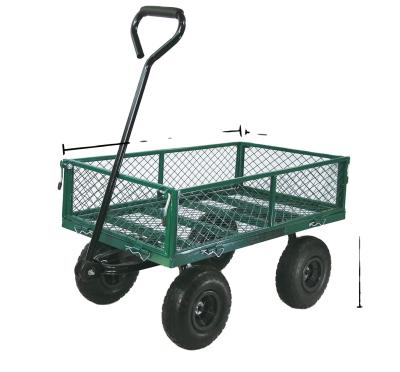 China Four-wheel Heavy Duty Folding Garden Cleaning Wagon Cart with 500LBS Maximum Capacity for sale
