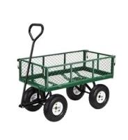China Four-wheel Heavy Duty Folding Garden Cleaning Wagon Cart with 500LBS Maximum Capacity for sale
