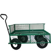 China Four-wheel Heavy Duty Folding Garden Cleaning Wagon Cart with 500LBS Maximum Capacity for sale