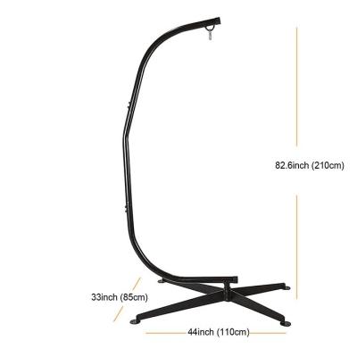 China Outdoor Furniture Metal C Style Type Frame Hammock Chair Stand for Apartment Living for sale