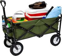 China Green Four-wheel Steel Custom Logo Outbiard Cart Folding Trolley with High Durability for sale