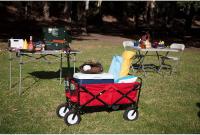 China Green Four-wheel Steel Custom Logo Outbiard Cart Folding Trolley with High Durability for sale