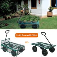 China Outdoor Heavy Duty Folding Cleaning Garden Wagon Cart with Four-wheel Design for sale