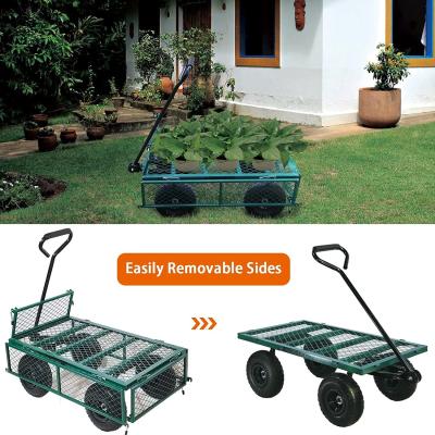 China Outdoor Heavy Duty Folding Cleaning Garden Wagon Cart with Four-wheel Design for sale