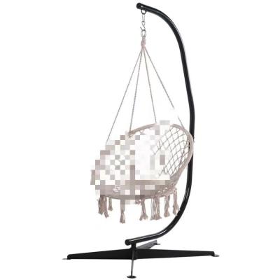 China Outdoor and Indoor C Shape Swing Chair Stand with Heavy Duty Steel Construction for sale