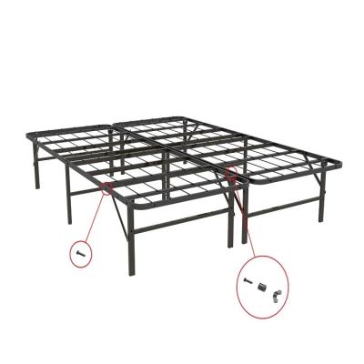 China Queen Size Metal Platform Bed Frame with Underbed Storage Tool-Free Assembly and Black for sale