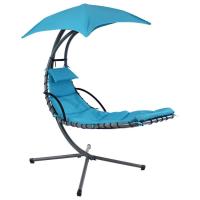 China Customized Color Hanging Chaise Lounger Chair with Canopy and 260KGS Weight Capacity for sale