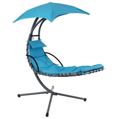 China Customized Color Hanging Chaise Lounger Chair with Canopy and 260KGS Weight Capacity for sale