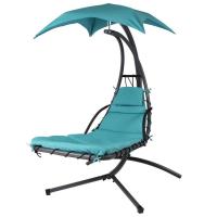 China Customized Color Hanging Chaise Lounger Chair with Canopy and 260KGS Weight Capacity for sale