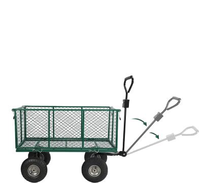 China Green Dimension Heavy Duty Folding Cleaning Garden Wagon Cart 86*46*85cm for sale