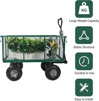 China Green Dimension Heavy Duty Folding Cleaning Garden Wagon Cart 86*46*85cm for sale