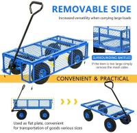 China Green Dimension Heavy Duty Folding Cleaning Garden Wagon Cart 86*46*85cm for sale