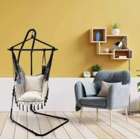 China Adjustable Metal Curved Hammock Chair Swing Stand for Hanging Chairs in Modern Design for sale