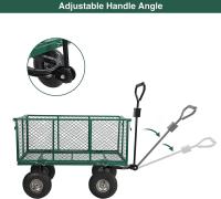 China Portable Green Metal Gardening Trolley Heavy Duty and Easy to Maneuver for sale