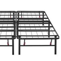 China Modern Design Black Iron Platform Bed Frame Foldable and Competitive for Home Hotel Bedroom for sale