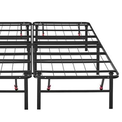 China Modern Design Black Iron Platform Bed Frame Foldable and Competitive for Home Hotel Bedroom for sale