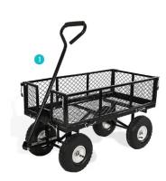 China Iron Outdoor Folding Trolley 4-wheeled Camping Foldable Cart for Beach Picnic for sale