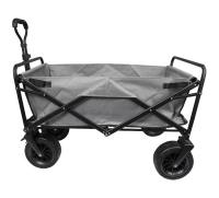 China Sturdy Green 4 Wheel Hand Push Garden Wagon Tool Cart with 260KGS Weight Capacity for sale