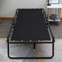 China Black Rollaway Guest Comfortable Hotel Frame Single Folding Metal Bed for Outdoor Trips for sale
